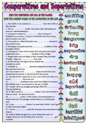 Comparatives ESL Printable Worksheets and Exercises